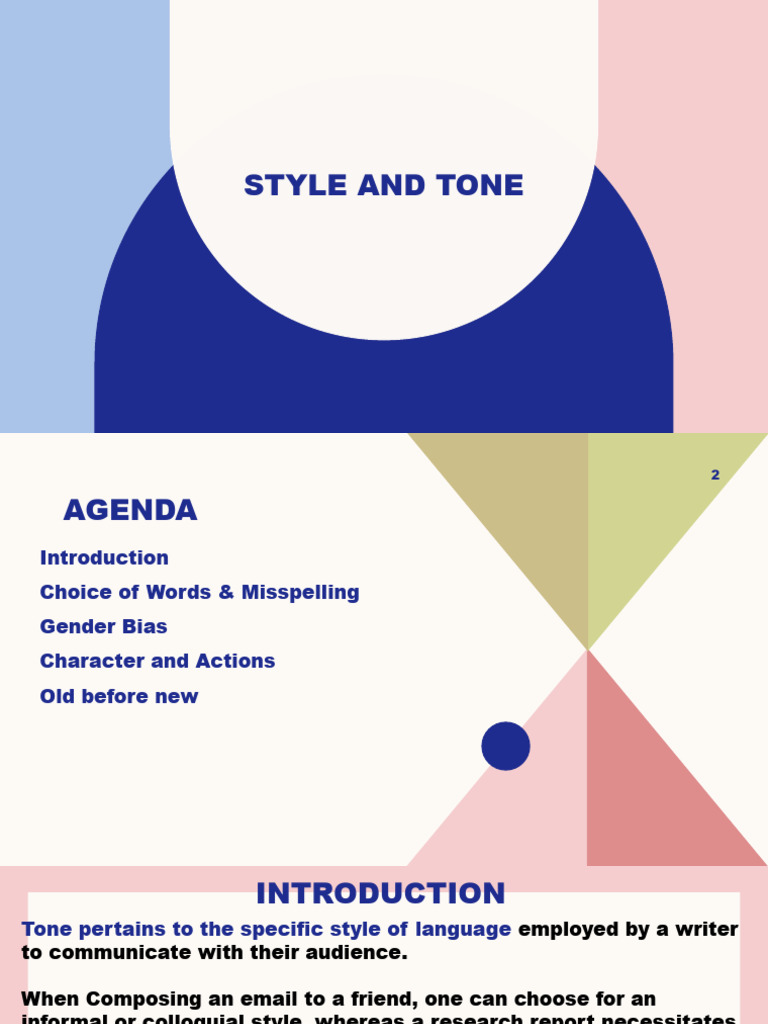 Writing Style and Tone Guide | PDF | Word | Bias