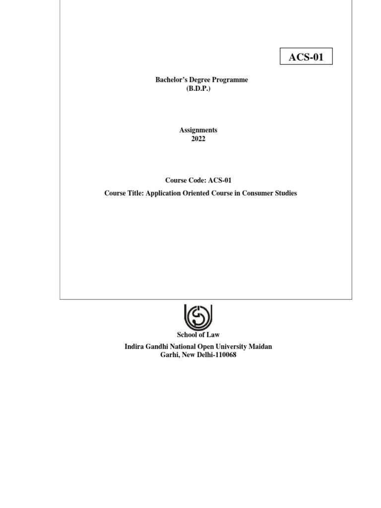 ACS-01 Assignments 2021-22 | PDF | Public Sphere