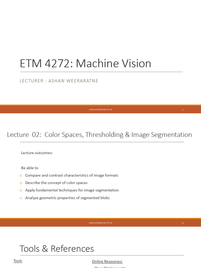 ETM4272_Lecture02_Color_Thresholding_Segmentation | PDF | Image Segmentation | Digital Signal ...