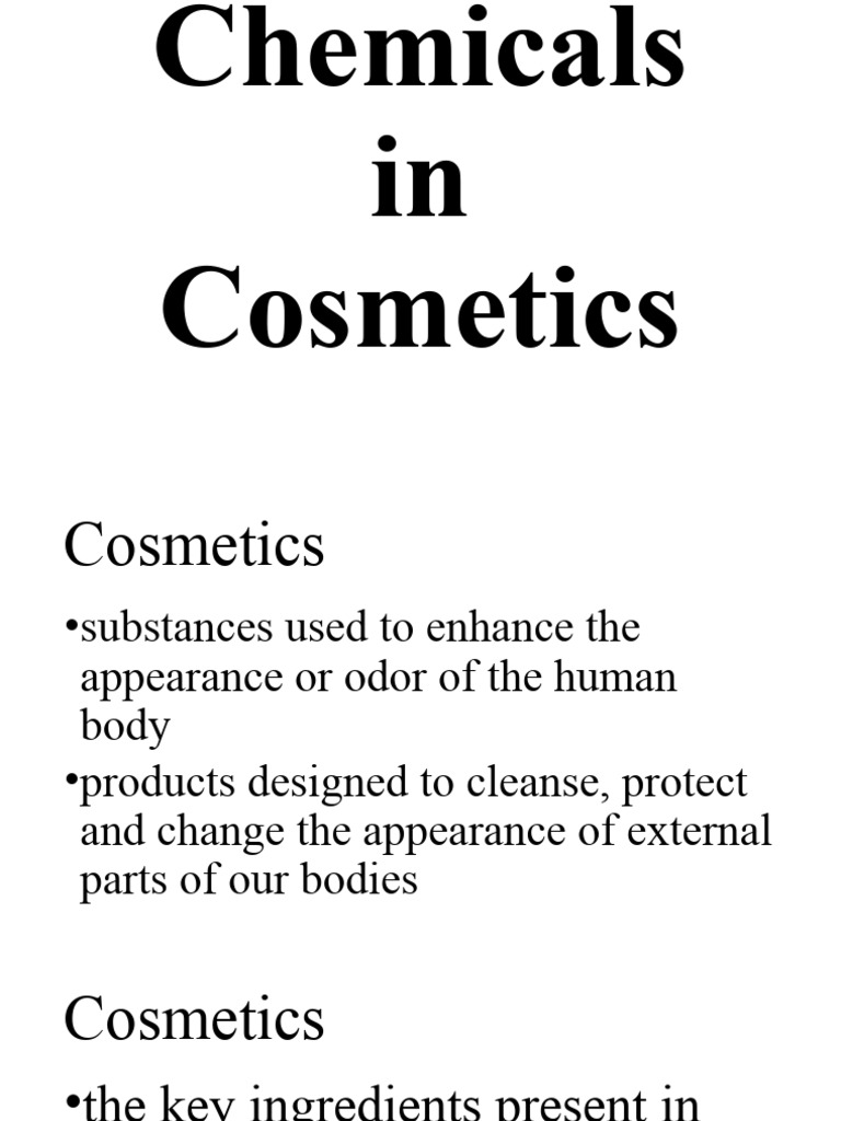 Chemicals in Cosmetics: Ingredients & Effects | PDF | Cosmetics | Emulsion