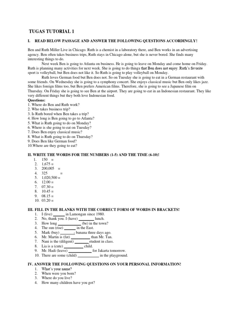 Tugas Tutorial 1 | PDF