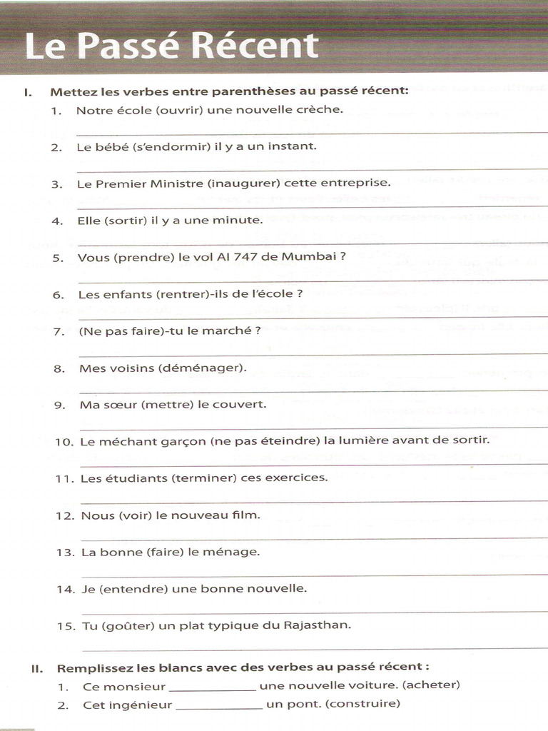 Le Passe Recent | PDF