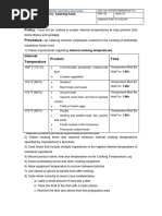 Steward Kitchen - Opening & Closing Checklist | PDF | Kitchen | Waste