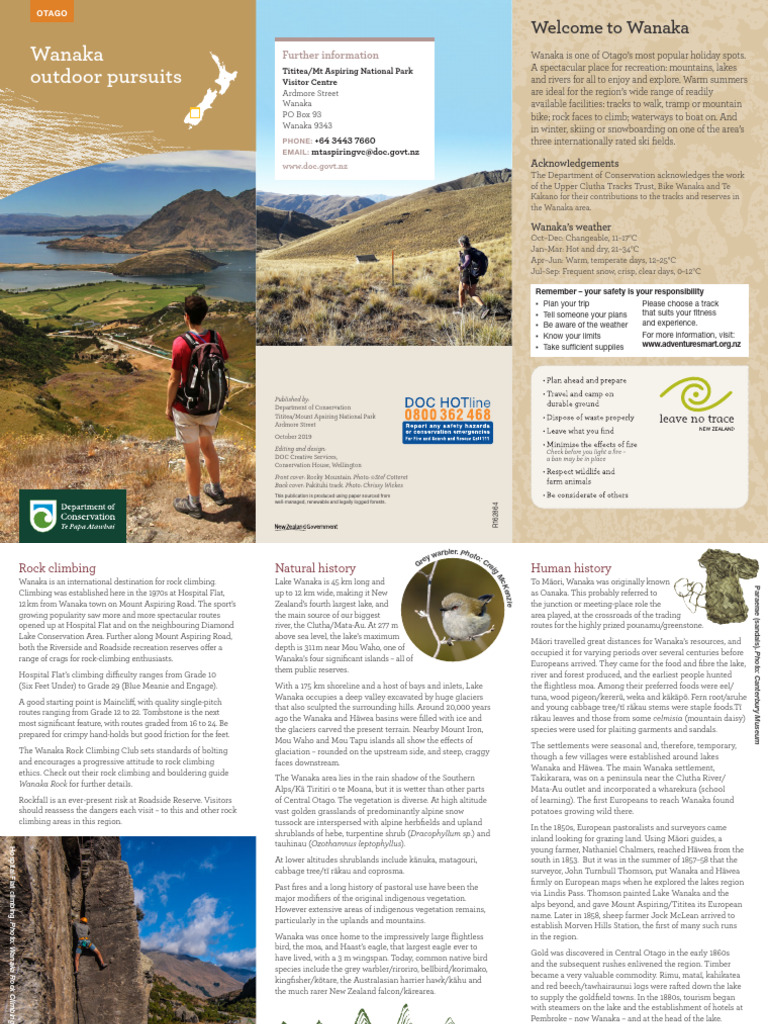 Wanaka Outdoor Pursuits Brochure | PDF | Earth Sciences