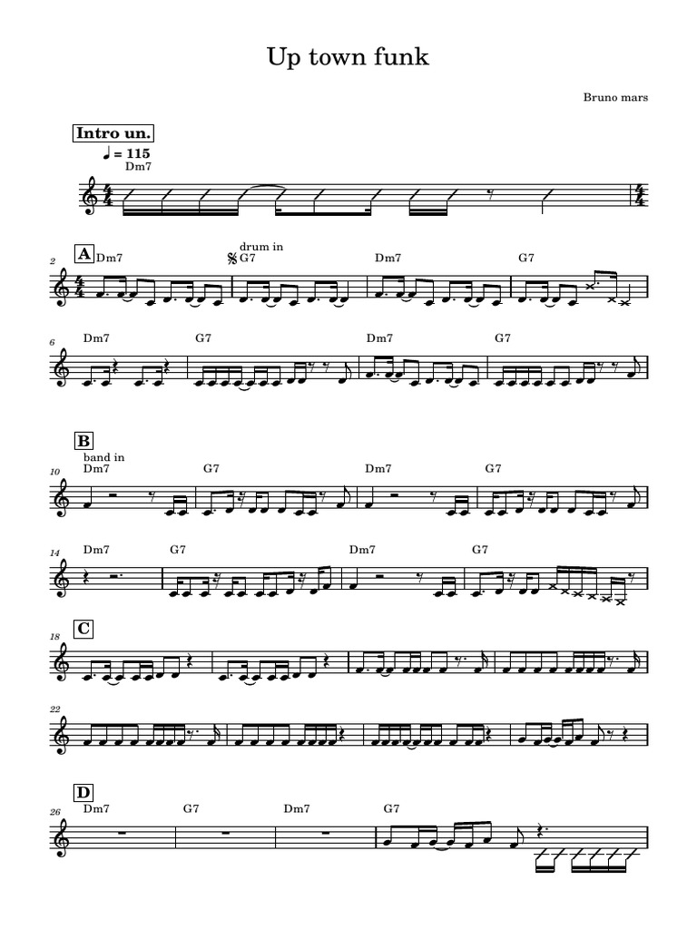 up town funk | PDF | Musical Forms | Musicology