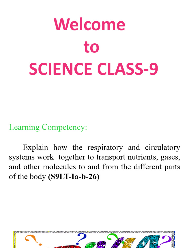 Science Class q1 w1 | PDF | Respiratory Tract | Breathing