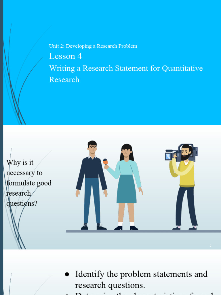 U2-L4Research Statement For Quantitative Research | PDF | Behavioural Sciences | Methodology