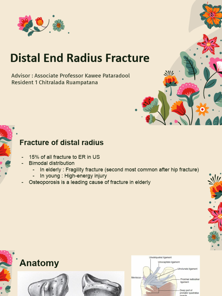 Distal End Radius Fracture R1topic | PDF | Limbs (Anatomy) | Skeletal ...