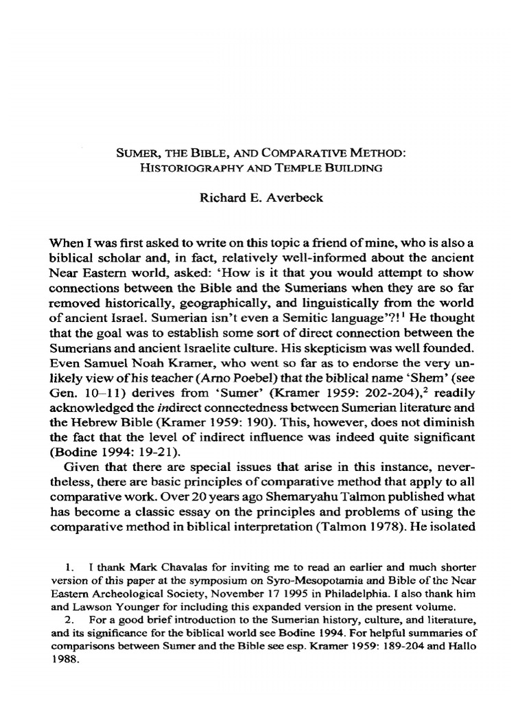Sumer and The Bible | PDF | Sumer | Bible