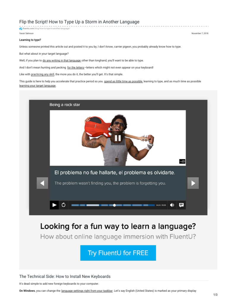 Flip The Script! How To Type Up A Storm in Another Language | PDF ...