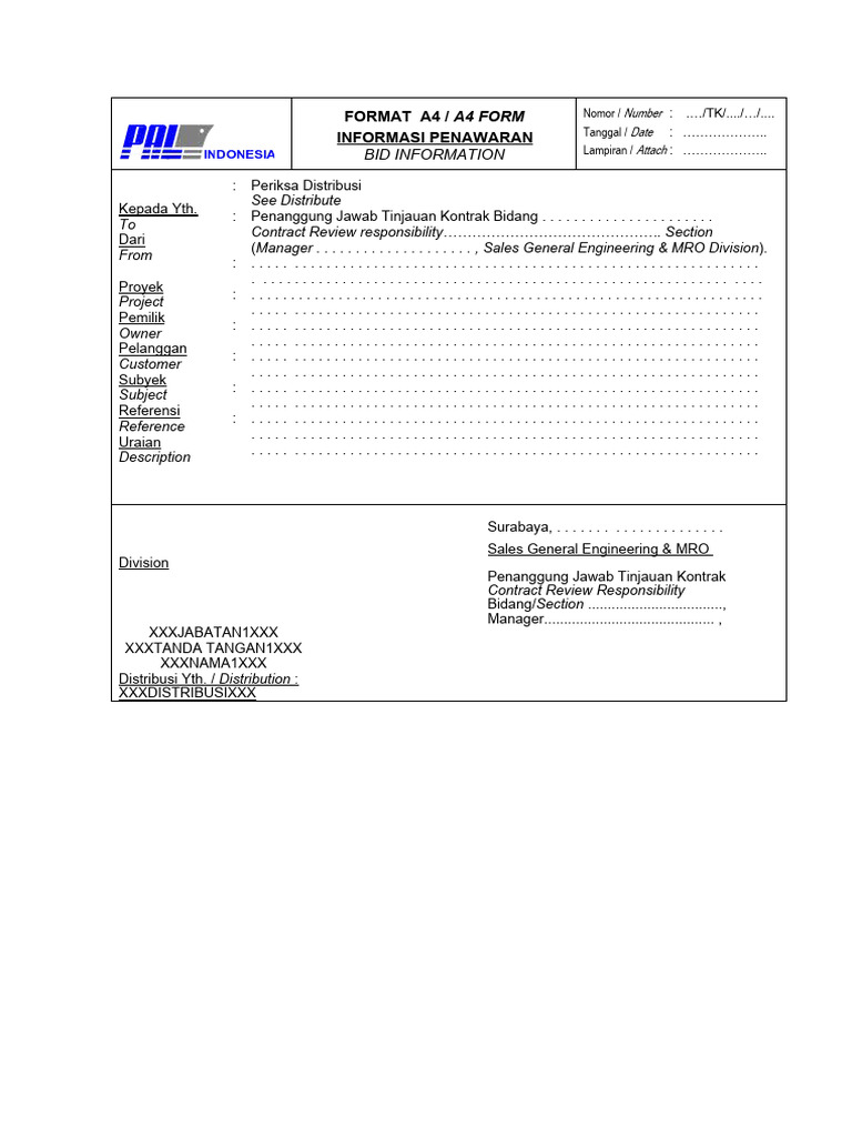 Bid Information Document Template | PDF