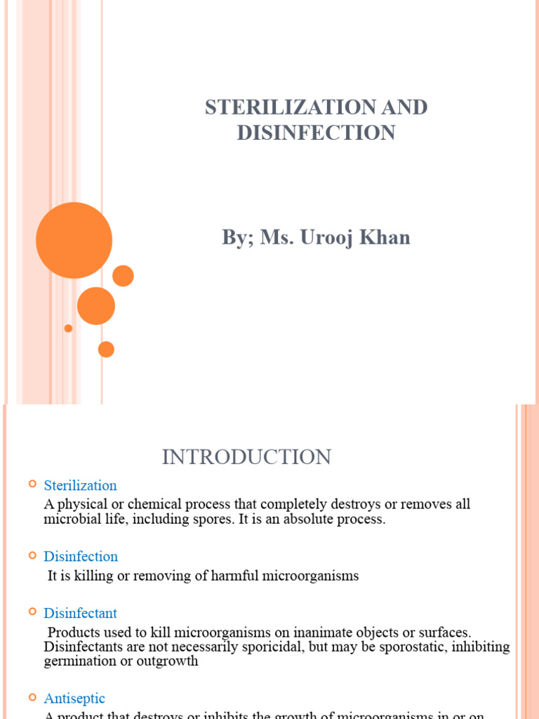 Sterilization and Disinfection | PDF | Sterilization (Microbiology) | Disinfectant