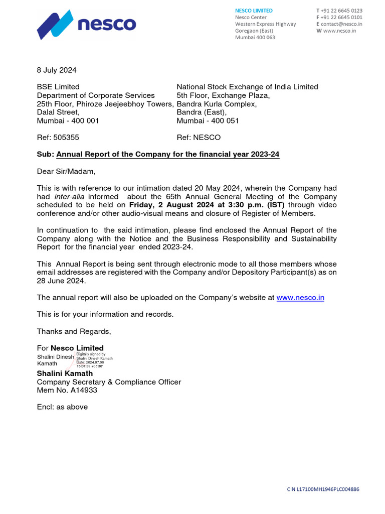 NESCO | PDF | Corporate Social Responsibility | Sustainability