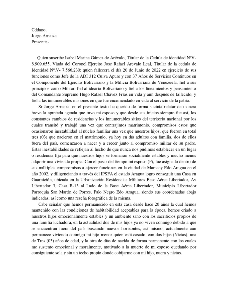 Carta Sra Isabel | PDF