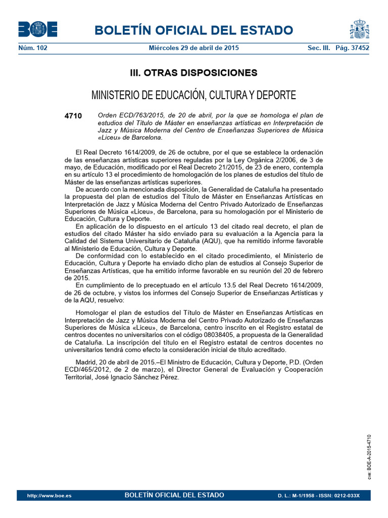 BOE-A-2015-4710 | PDF | Gobierno