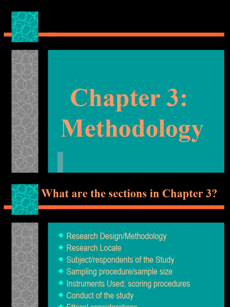 Chapter 3 Methodology | PDF | Statistics | Sampling (Statistics)
