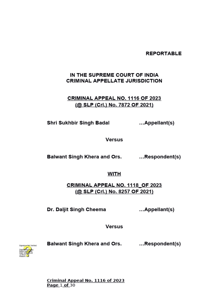 Supreme Court Criminal Appeal Summary | PDF | Forgery | Complaint