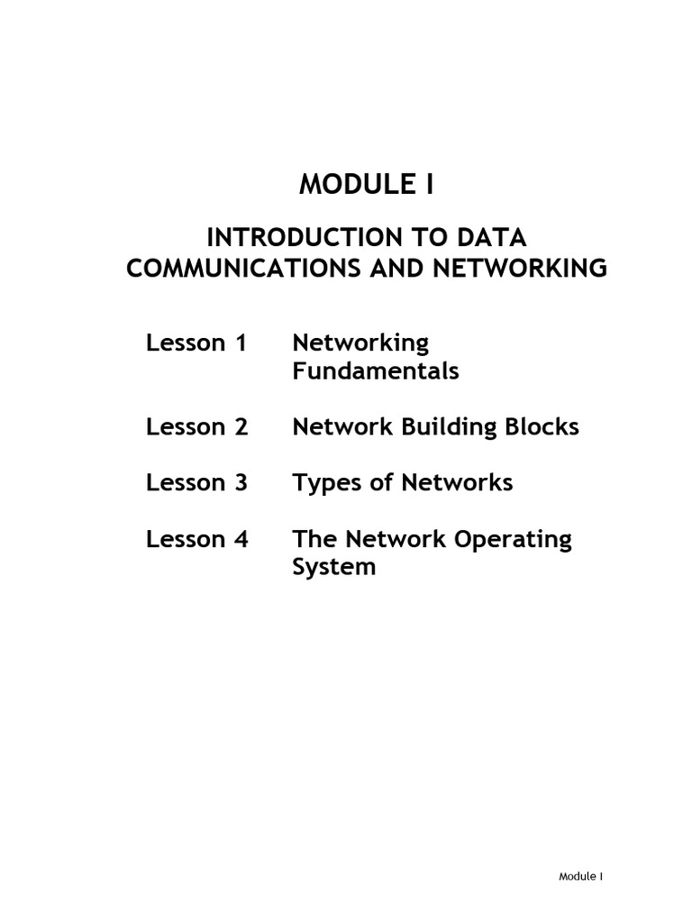 Netcom Module 1 | PDF | Computer Network | Client–Server Model