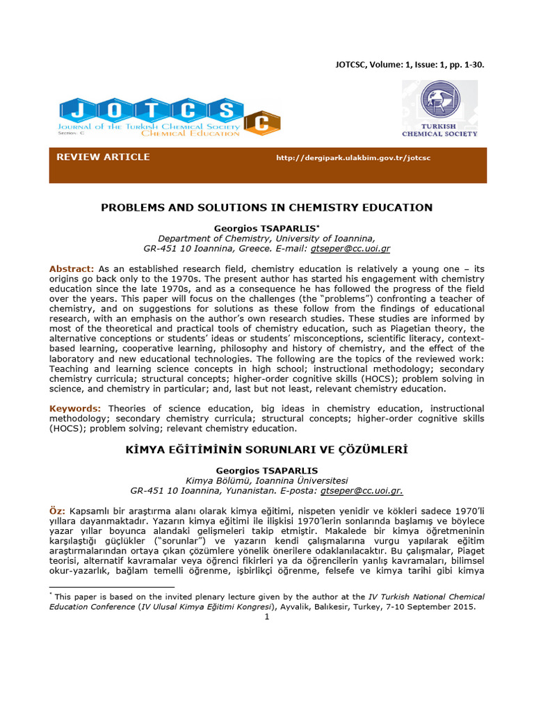 Challenges in Chemistry Education | PDF | Chemical Compounds | Chemistry