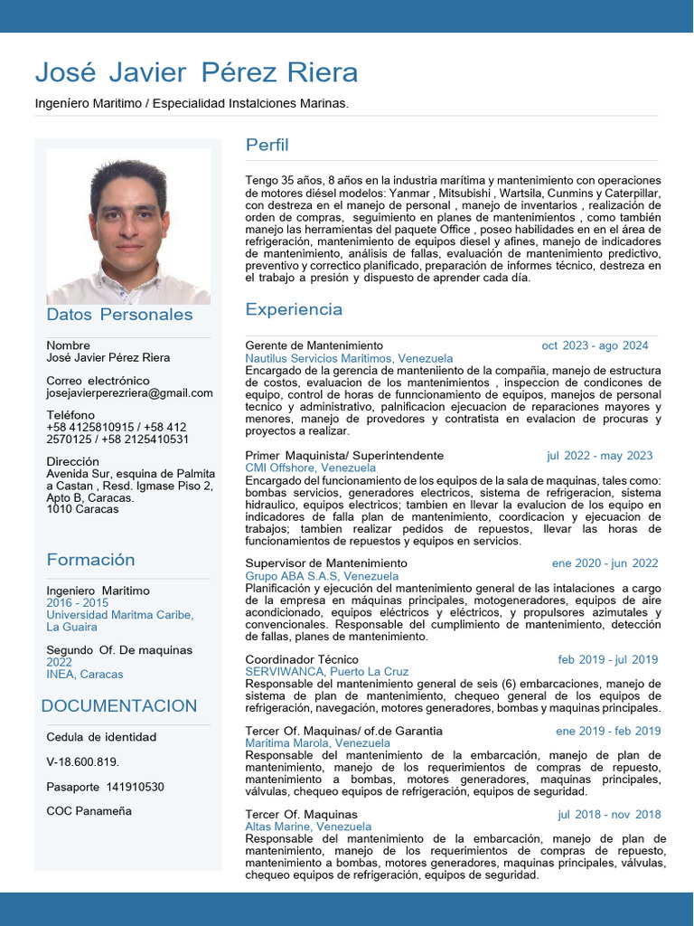 CV José Javier Pérez Riera24 | PDF