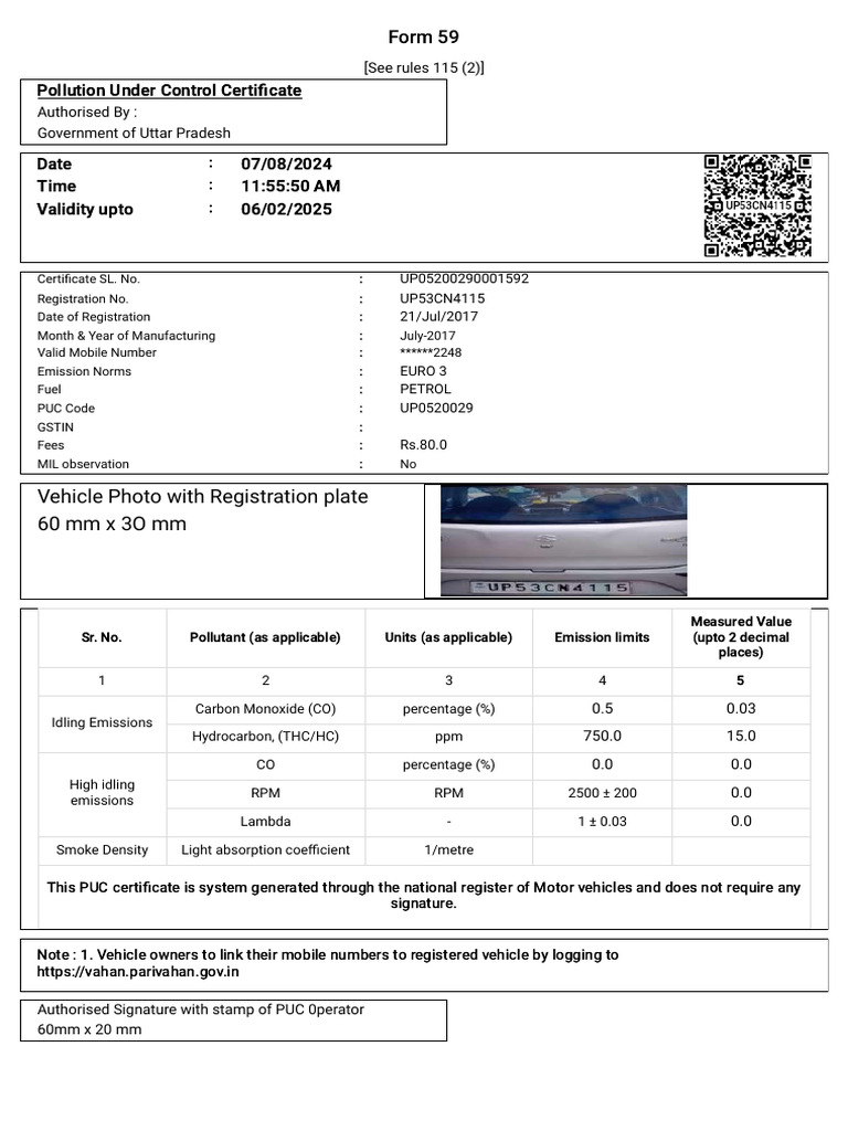 Pucc Alto800 | PDF | Exhaust Gas | Air Pollution