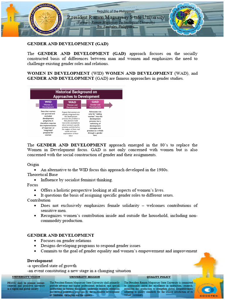 Gender and Development Module | PDF | Gender And Development | Gender ...