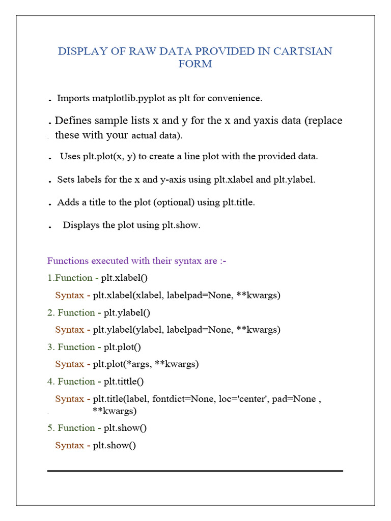 Matplotlib Data Visualization Guide | PDF