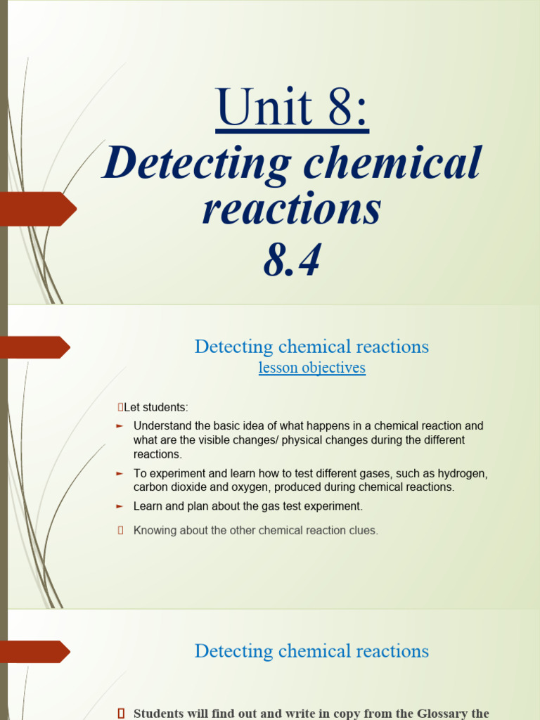 Detecting Chemical Reactions 2 | PDF | Chemical Reactions | Hydroxide