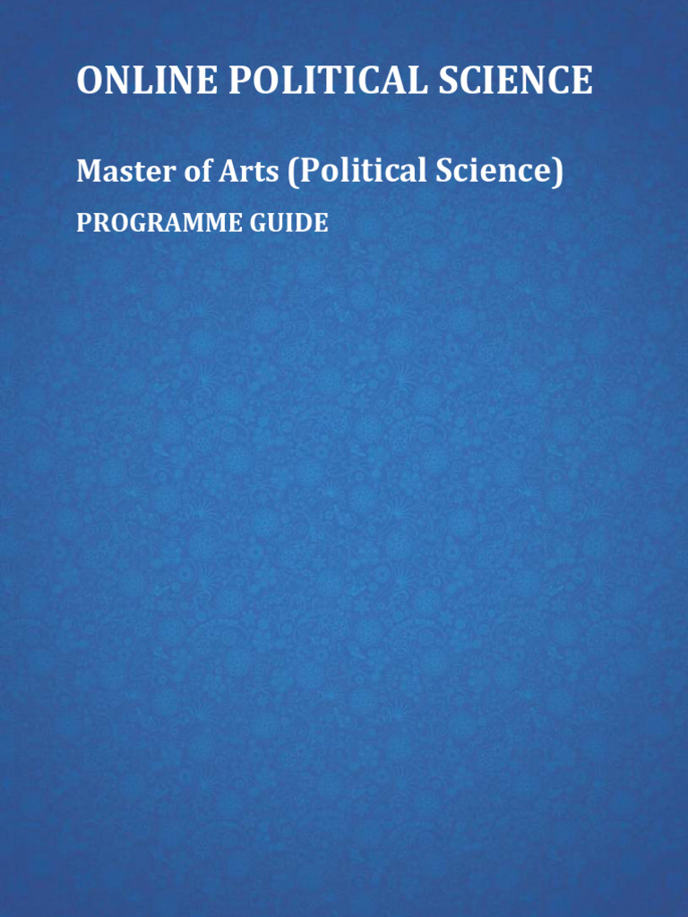 MA (Political Science) | PDF | Computer Network | Internet Of Things