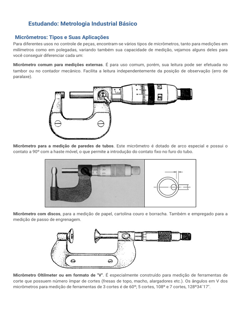 Estudando - Metrologia Industrial Básico - Prime Cursos | PDF
