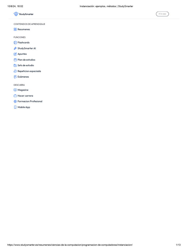 Instanciación en Programación: Guía Completa | PDF | Objeto ...