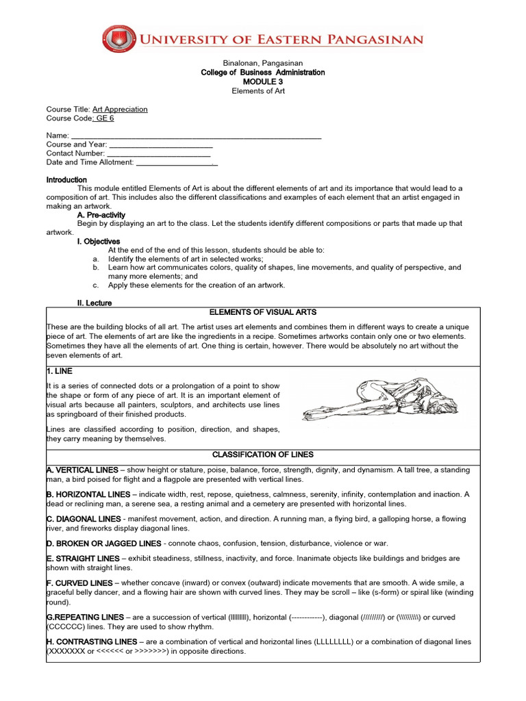 Elements of Art in Module 3 | PDF | The Arts