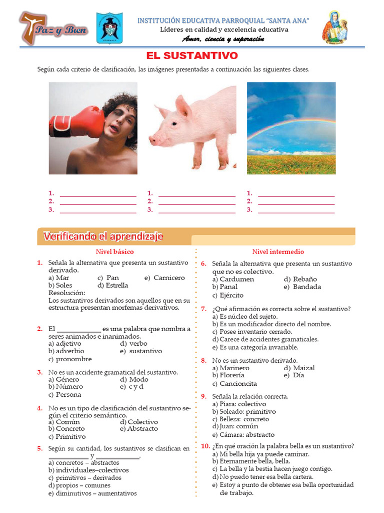 Práctica Del Sustantivo | PDF | Sustantivo | Género gramatical