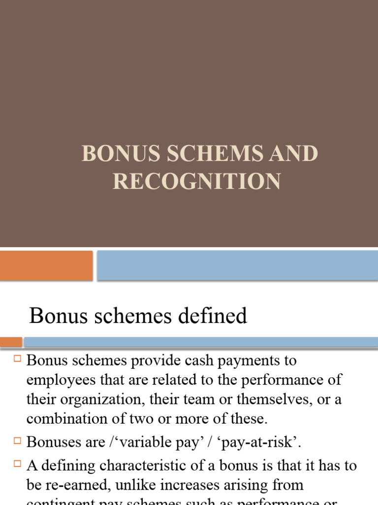 Bonus Scheme | PDF | Incentive | Performance Indicator
