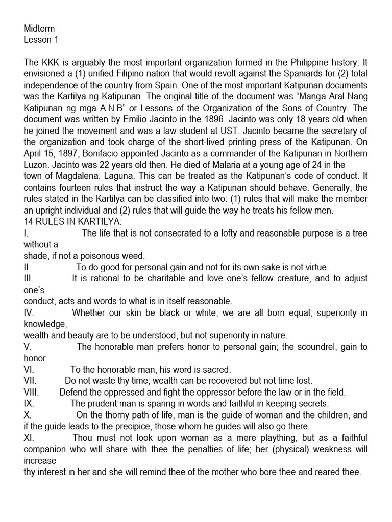 Midterm Lesson 1 | PDF