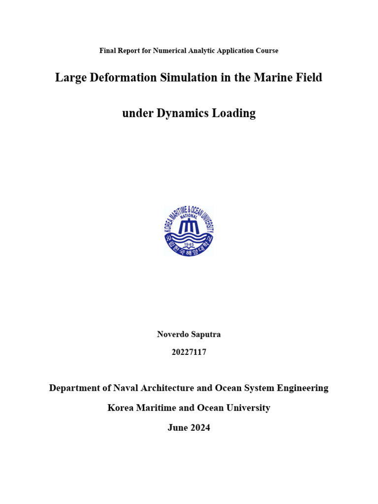 Large Deformation Simulation in The Marine Field | PDF | Ships | Stress ...