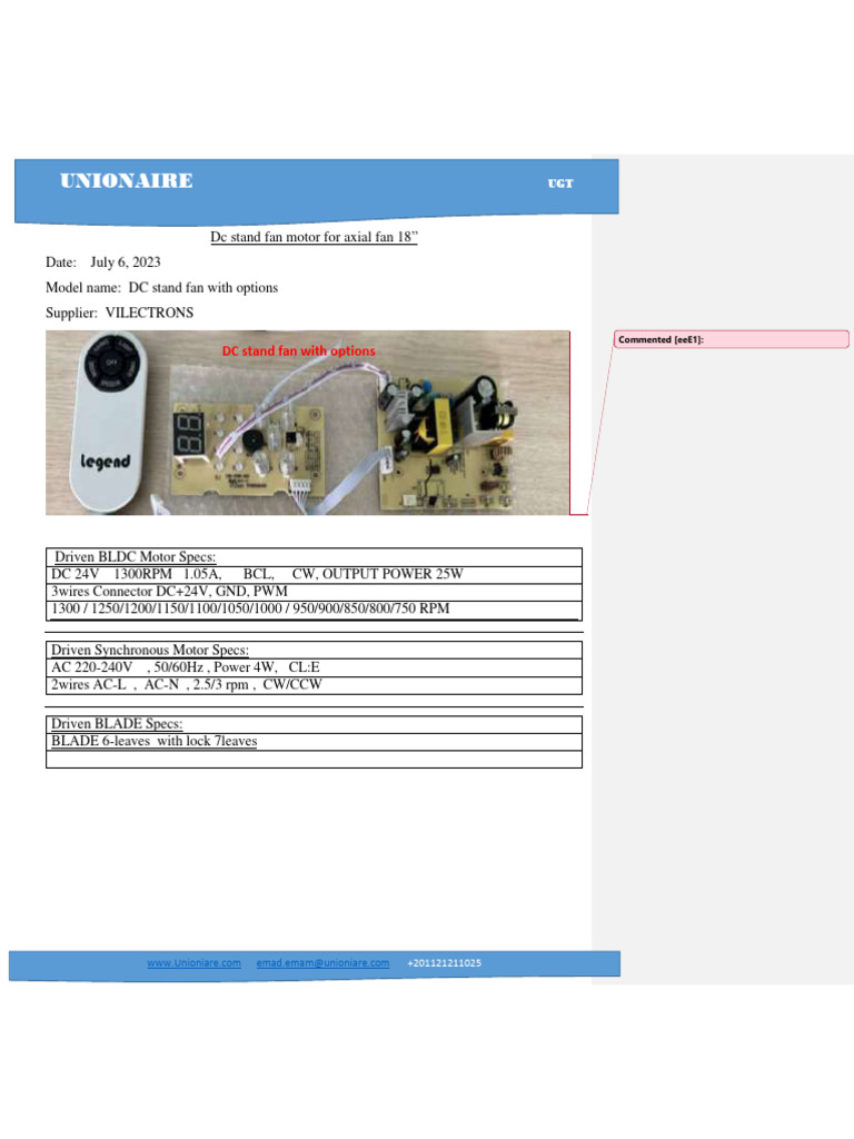 DC Stand Fan 6.7.2023 Release Copy ByEM | PDF | Power Supply | Computer ...