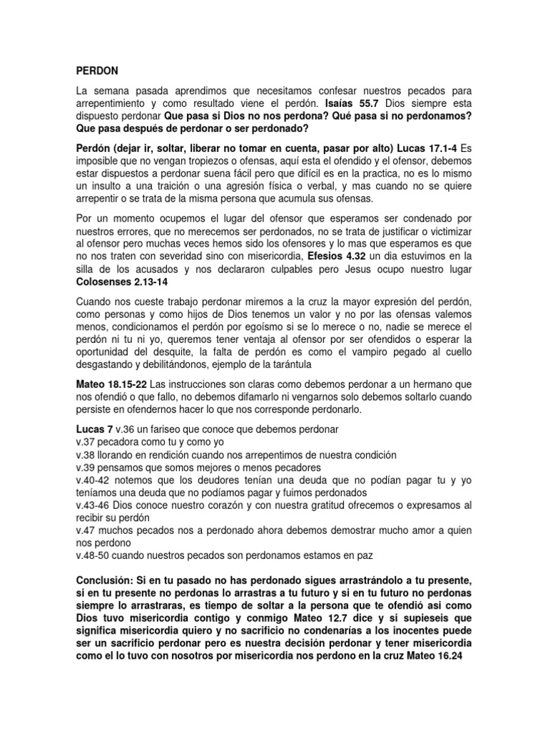 Perdon | PDF | Perdón | Misericordia
