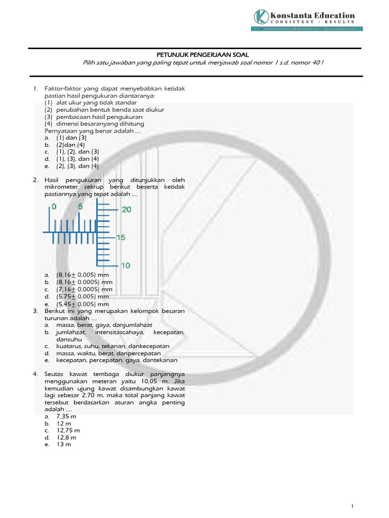 Soal PAS Fisika Kelas X | PDF
