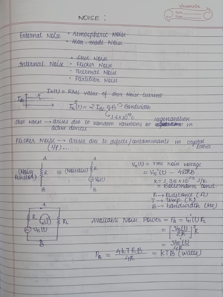 Chapter-3 Noise | PDF