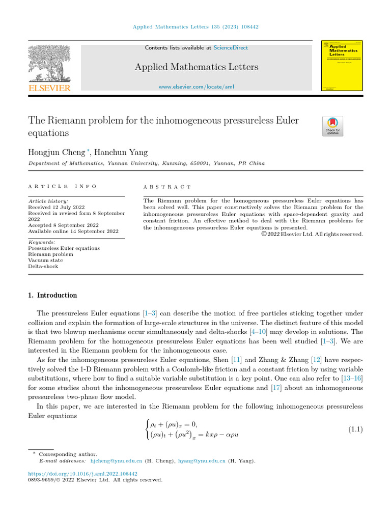 1 s2.0 S0893965922003056 Main | PDF | Ordinary Differential Equation ...
