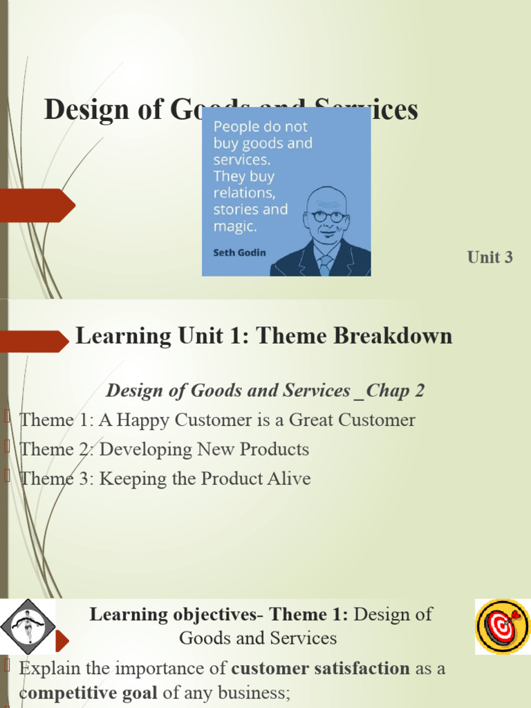Learning Unit 2 - CH3 - Design of Goods and Services | PDF | New Product Development | Product ...