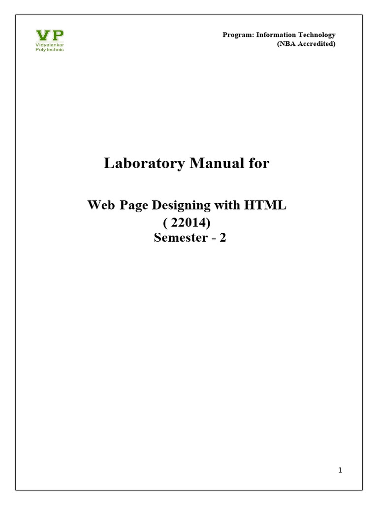 WPD-Complete Manual Template-NEW | PDF | Html Element | World Wide Web