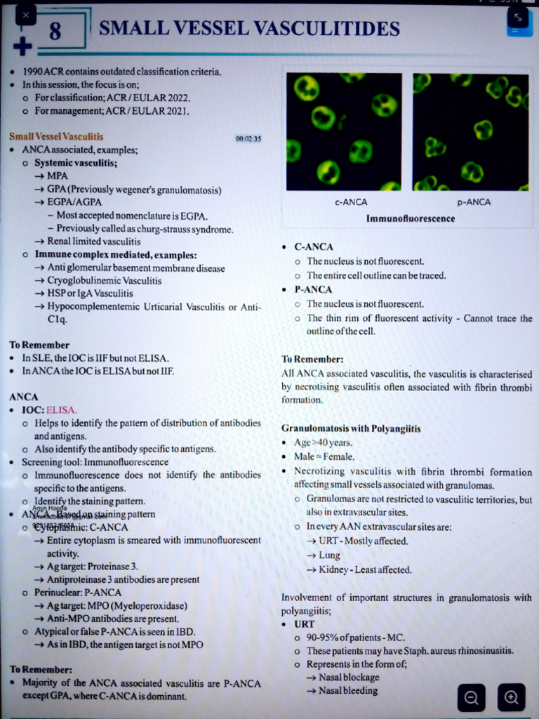 Small Vessel Vasculitis Classification Guide | PDF | Causes Of Death ...
