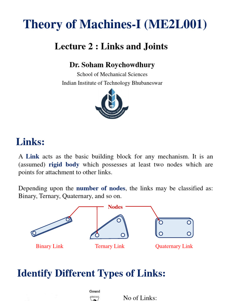 Lecture 2-Links and Joints | PDF | Helix | Physics