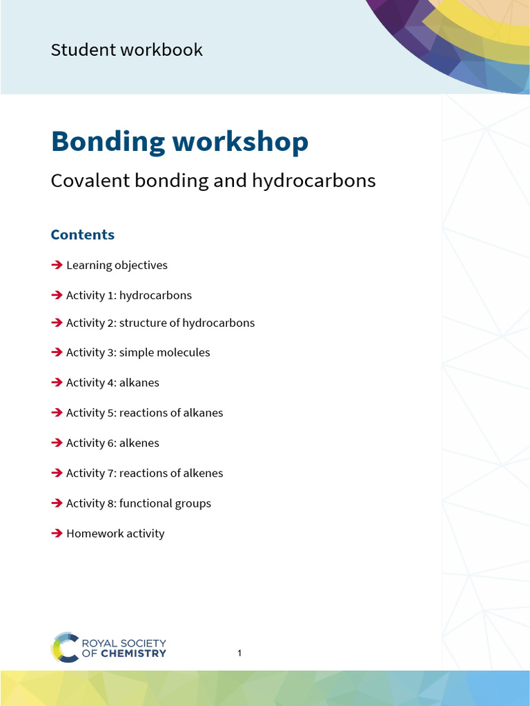Bonding Workshop: Covalent Bonding and Hydrocarbons | PDF | Alkene | Alkane