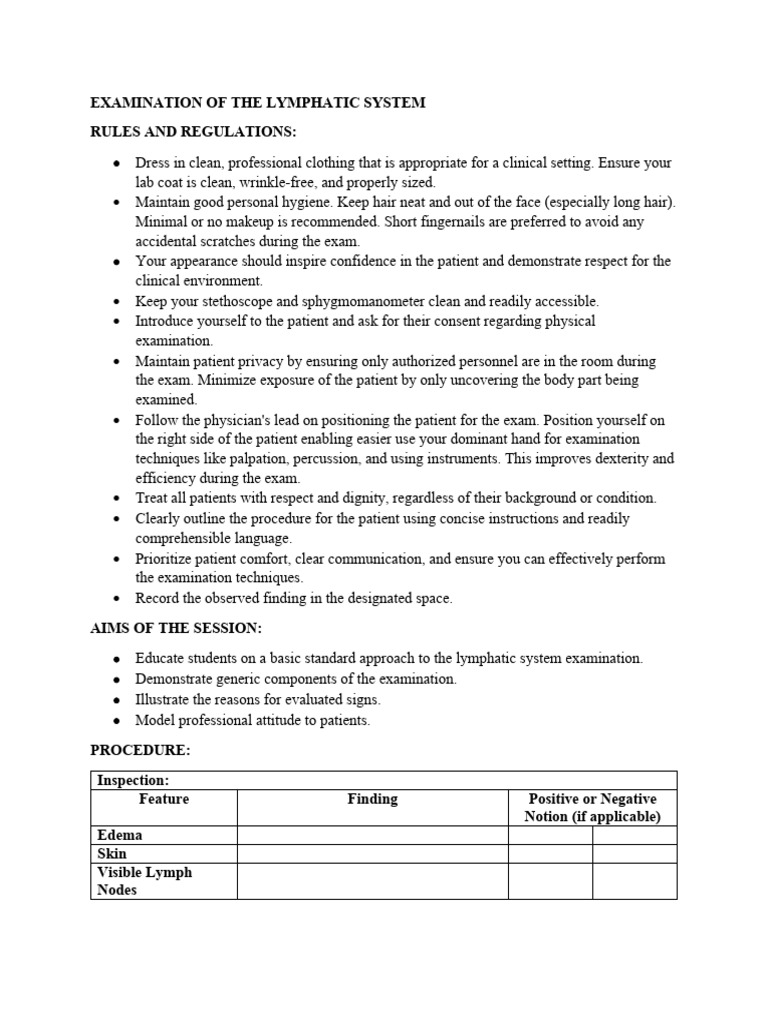 Clinical Examination Guidelines | PDF | Patient | Physical Examination