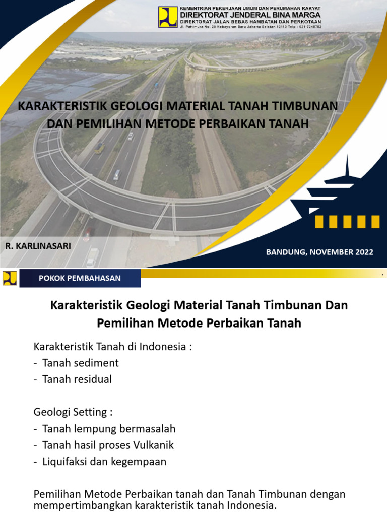 Paparan Karakteristik Geologi Material Tanah Timbunan Dan Pemilihan ...