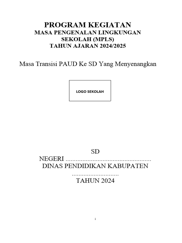 MPLS SD: Transisi PAUD ke SD | PDF