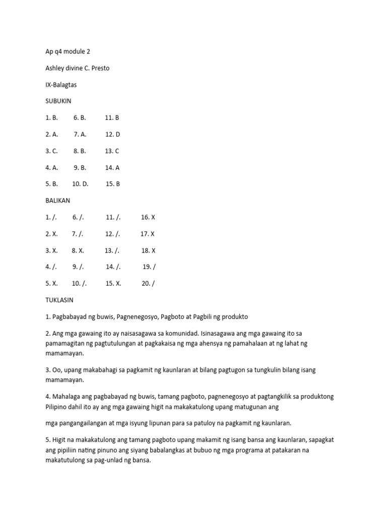Ap q4 Module 2 WPS Office | PDF